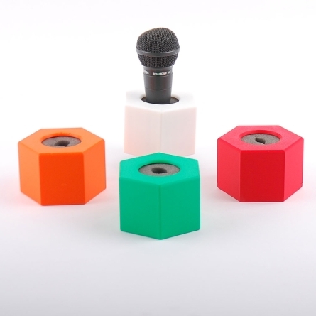HEXAGONAL microphone stands | Microphone cubes and microphone stands ...